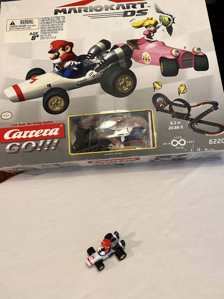MARIO'S SLOT CAR from Carrera 62206 Mario Kart DS Slot Car Set +Fast ...