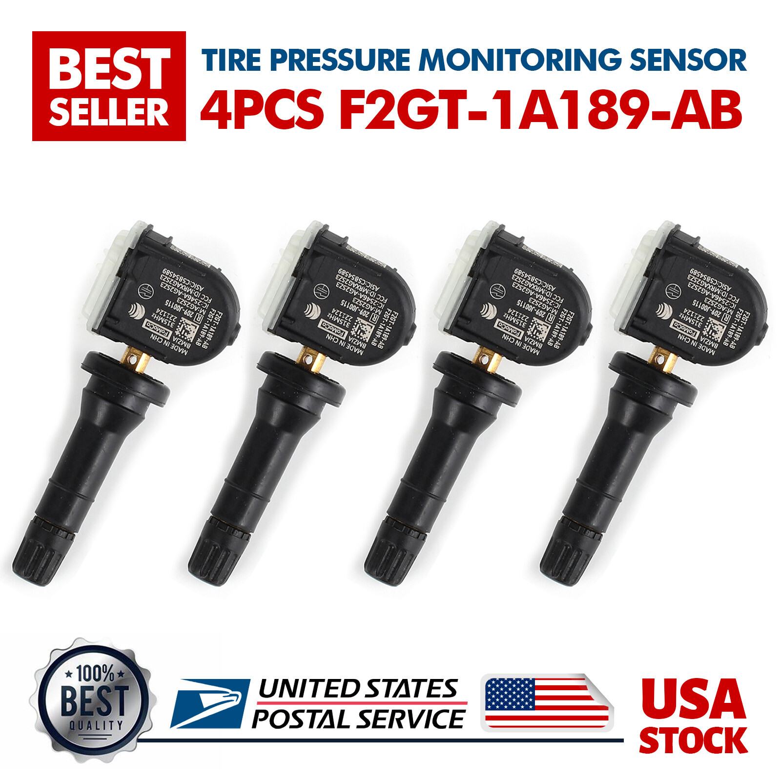 4PCS Genuine Tire Pressure Sensor fit for 2016-2019 Ford Explorer F2GZ ...
