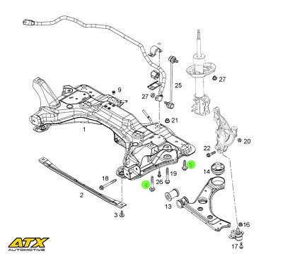 Front Subframe Mounting Bolts fits Vauxhall Corsa D | eBay UK