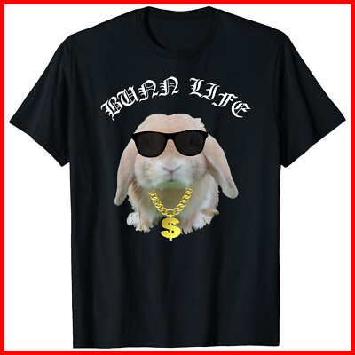 Easter Bunny - Thug Bunny Men Women Rabbit Bunn Life Black Cotton T ...