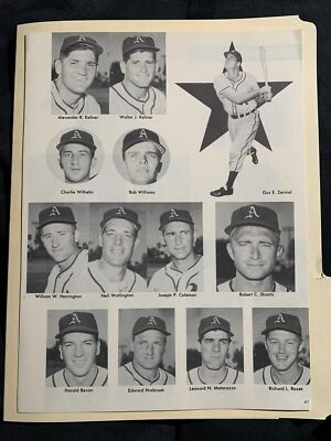 Philadelphia A’s Bobby Shantz Gus Zernial Bob Trice 1954 Baseball 8X11 ...