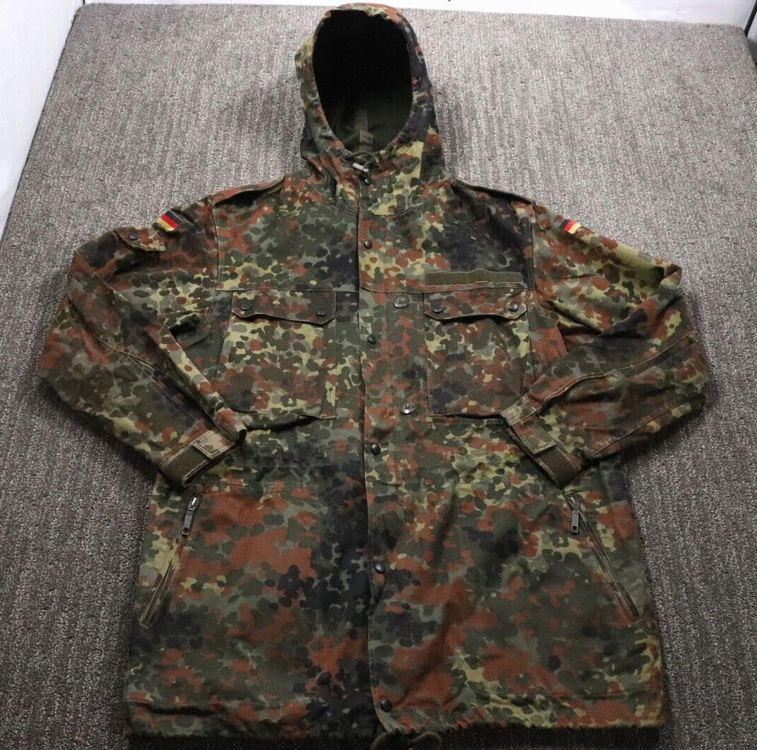 90s VTG German Military Camo Field Jacket Men's Zip/S… - Gem