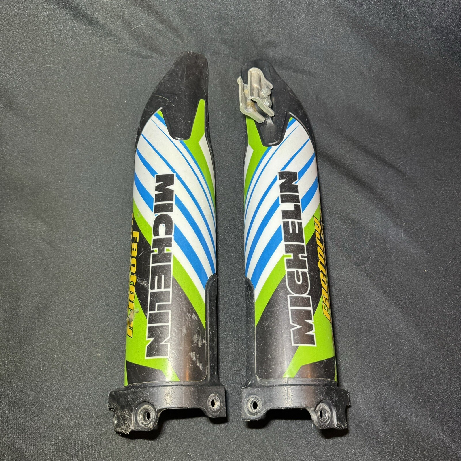 PAIR Lower Fork Cover Guards Plastic Black KX250F KX450F KX 250F 450F ...