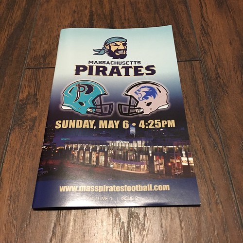 Massachusetts Pirates National Arena League May 6 Football Game Program ...