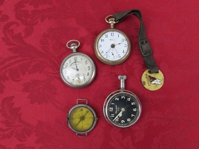LOT OF WW1 POCKET WATCHES, CHRONOGRAPH & ONE COMPASS | eBay