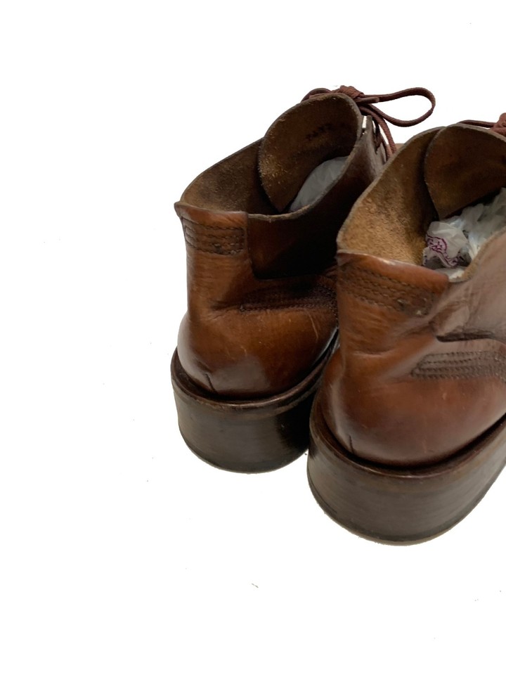Aketohn Brown Leather Boots Men's Size 9 Made in Italy | eBay