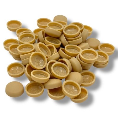 Dome Screw Cover Caps Buff Light Brown, Two Piece Matt 6/8g Snap-Caps ...