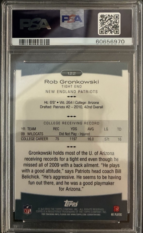 2010 Topps Platinum - Rob Gronkowski #122 (RC) | eBay