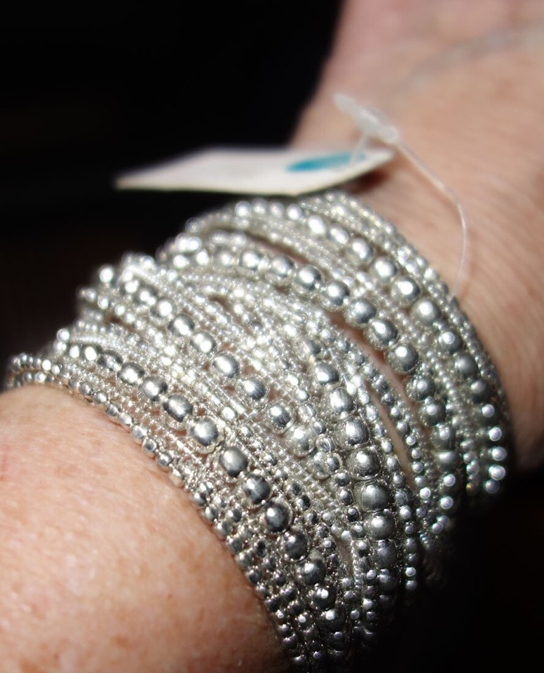 World Market Studded Silver Color Wrap Bracelet NWT | eBay