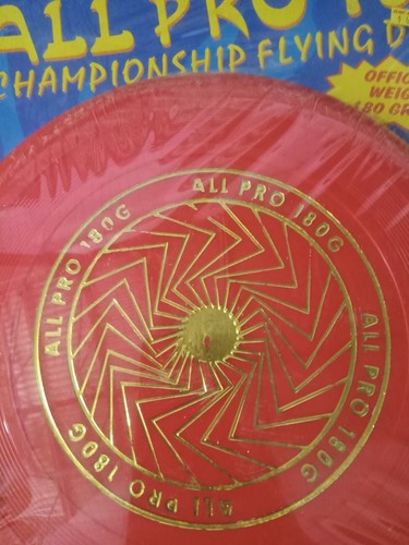 All Pro 180 Red Frisbee Flying Disc No Slip Grip Imperial? Fun Times | eBay