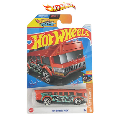 Hot Wheels High Bus Orange #5 Mainline 2024 Case M/N Let's Race (In ...