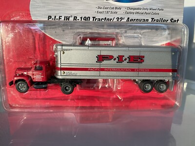 HO Classic Mini Metals PIE IH 190 32’ AERO VAN TRACTOR TRAILER SET ...