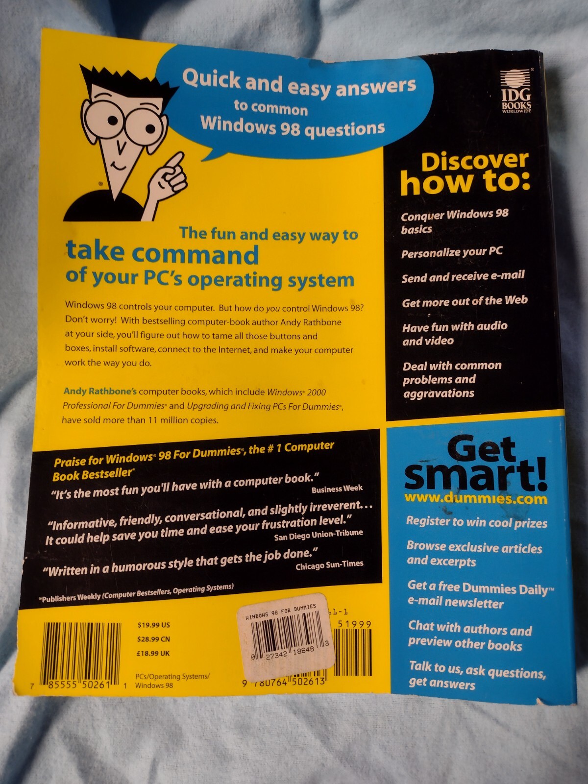 Windows 98 for Dummies by Andy Rathbone (1998, Trade Paperback ...