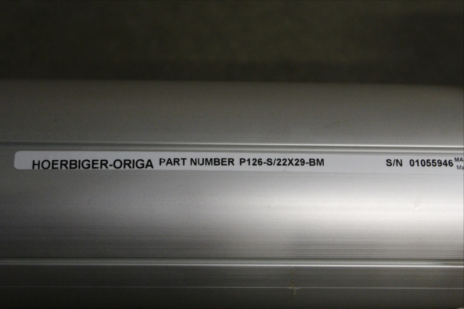 NEW HOERBIGER ORIGA RODLESS PNEUMATIC AIR CYLINDER 46" P126-S/22X29-BM ...