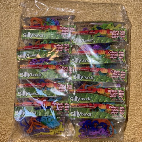 Silly Bandz Elastic Silicone Bracelets RAIN FOREST Bands NEW lot 12 ...
