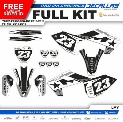 HUSQVARNA TC125 FC250-350-450 FS450 2016 2018 Graphics Decals Stickers ...