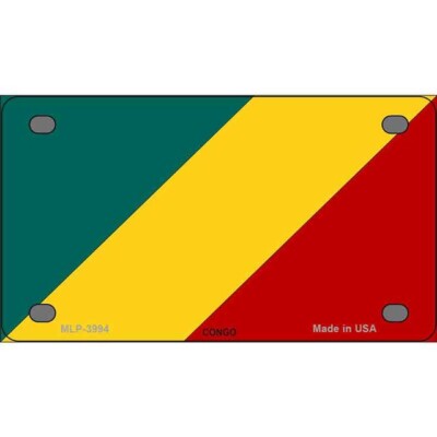 Congo Flag MINI Size 4"x2.2" License Plate Metal Sign for Home | eBay