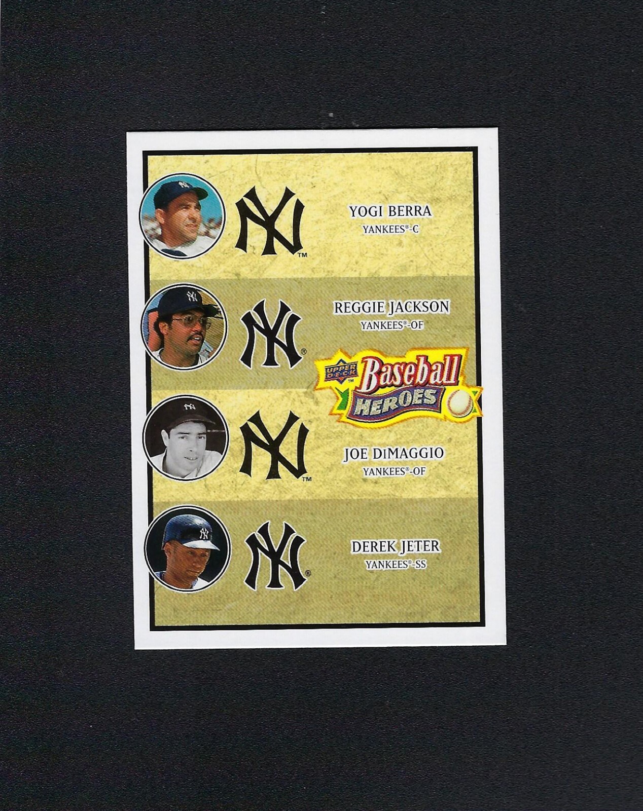 2008 Upper Deck Heroes #197 DEREK JETER / BERRA / JACKSON / DIMAGGIO ...