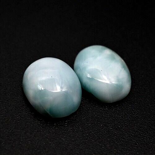 Natural Blue pectolite Larimar 3.65 Ct Oval Shape Certified loose ...