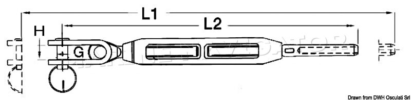 Blue Wave Rigging Screw Swage terminal right 1/2" x 8 mm | eBay