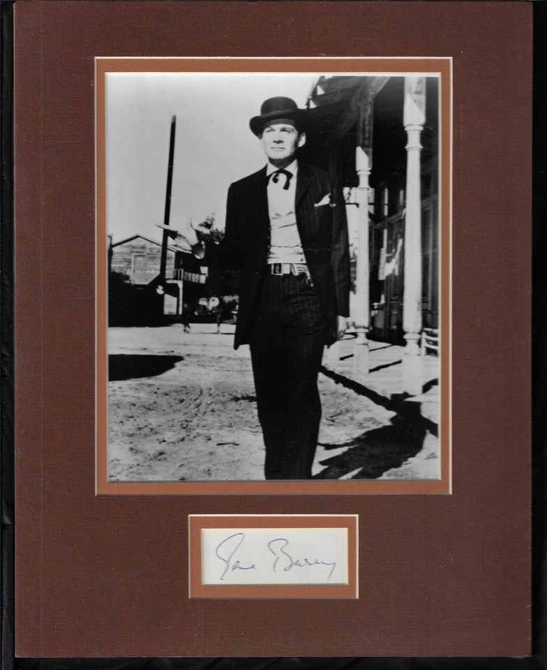 Barry, Gene: Autographed 8"x10" photo – Gene Barry as Bat Masterson ...