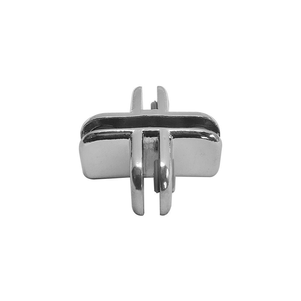 5 Pc Chrome 4 Way Inside Shelf Connector Clip 3/16" Tempered Glass ...