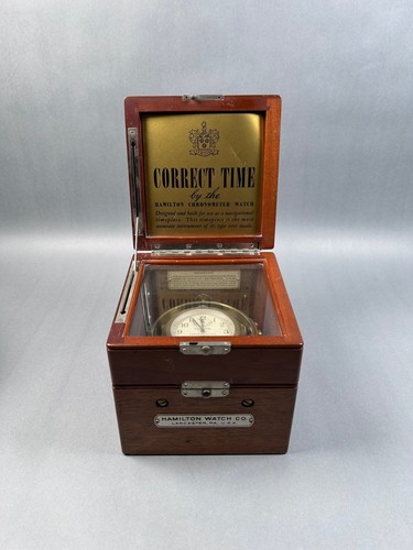 Hamilton Watch Co. Chronometer Ship's Clock In Box 1942 model 22 - 21 ...