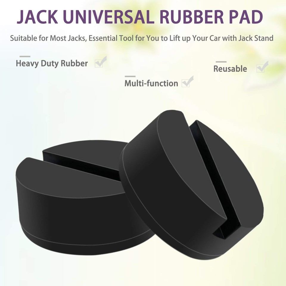 HXXF Floor Jack Pad Adapter 4 Ton Universal Rubber Slotted Frame Rail ...