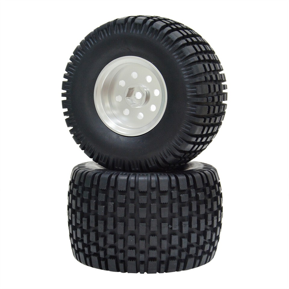 RC Car Alu Wheels Rims & Rubber Tires 12mm Hex Hub for Tamiya WR-02/G6 ...