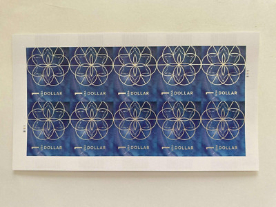 10 USA $1 Stamps ( 1 sheet ) USPS post office ONE DOLLAR Floral ...