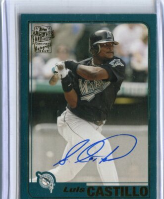 2018 Topps Archives - LUIS CASTILLO - Fan Favorites Autograph - MARLINS ...