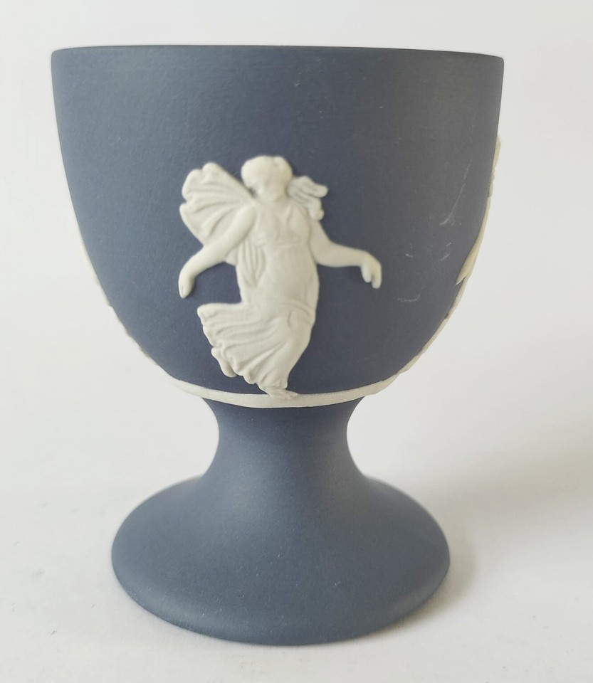 Wedgwood Portland Blue Jasperware Egg Cup - Dancing Hours | eBay Australia