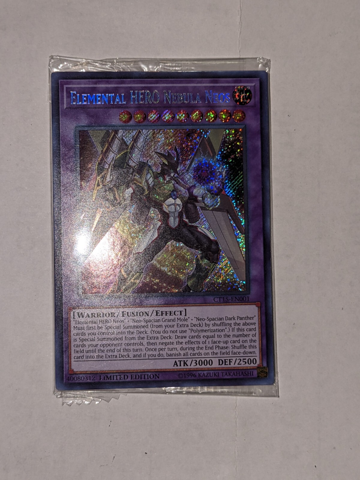Yugioh CT15-EN001 Elemental Hero Nebula Neos HOLO PROMO Pack Sealed | eBay