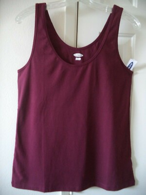 Old Navy Burgundy Wine Berry Soft Cotton Jersey Knit Tank Top Cami 4XL ...