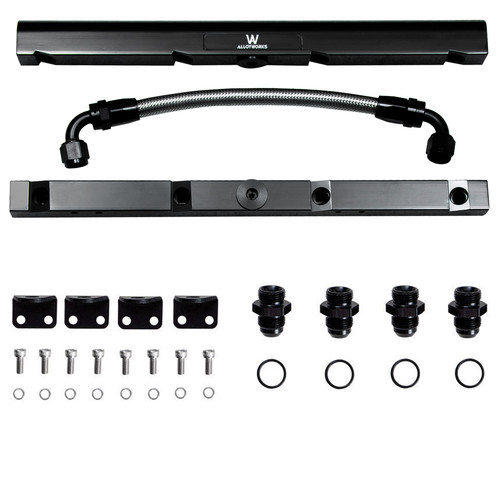 8AN Fuel Rails W/ Fittings Crossover Hose Fits GM Intake Manifold LS ...