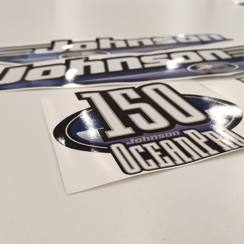 Johnson 150 / 150hp Ocean Pro Blue Decal Set (1992–2000) Replacement ...