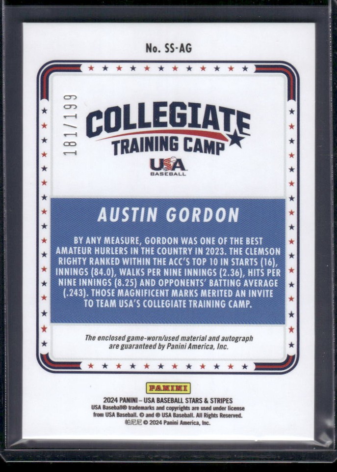 2024 Stars and Stripes Austin Gordon Patch Auto /199 | eBay