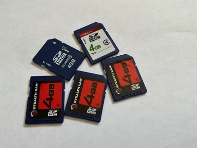 5pcs 4gb assorted brands SDHC Memory Card*Great for SDHC Nikon canon ...