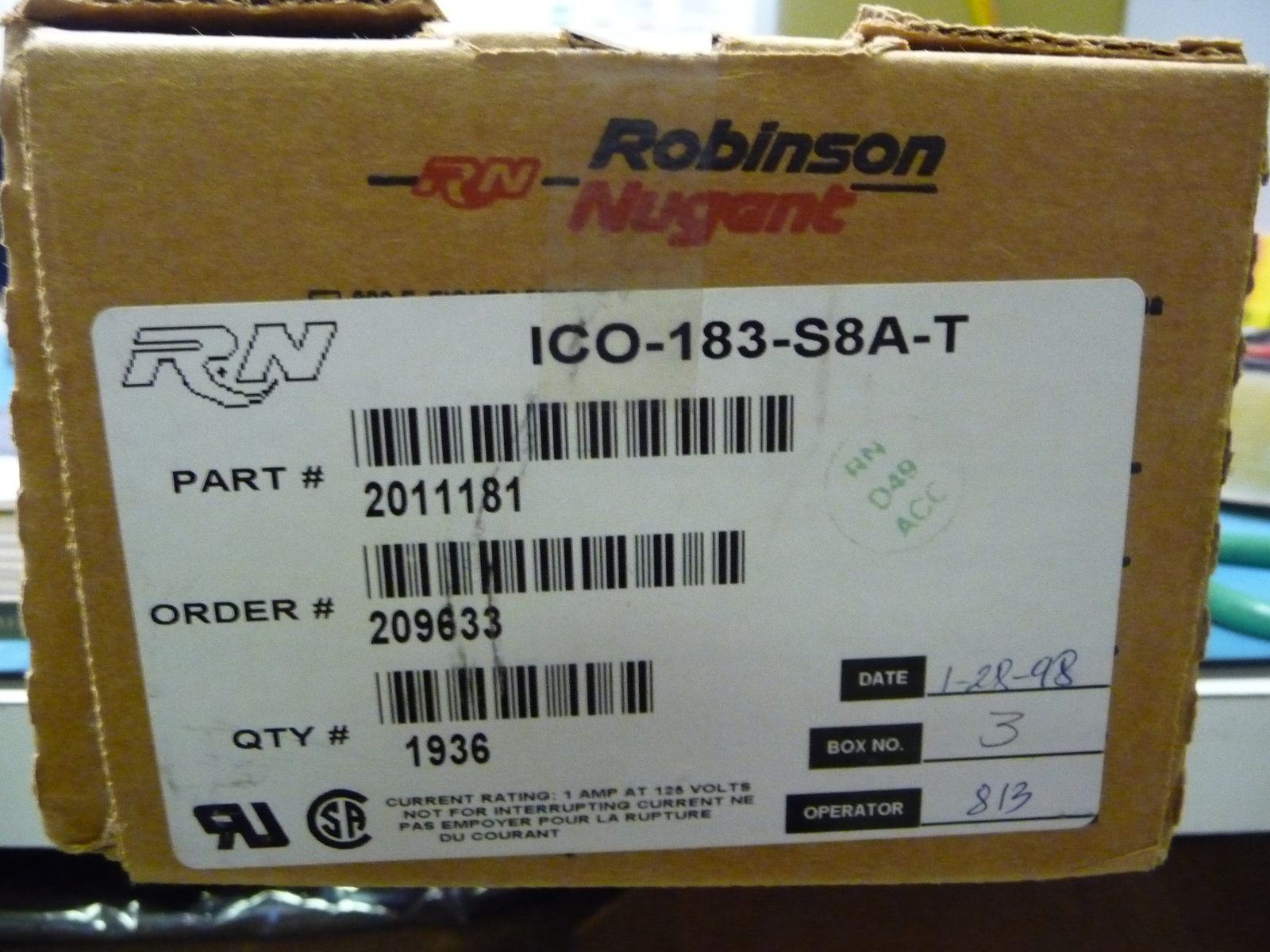 ROBINSON NUGENT ICO-183-S8A-T Qty of 190 per Lot SOCKET 18PIN DUAL 9 DIP | eBay
