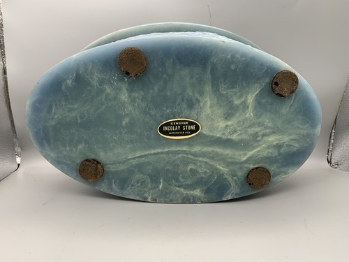 GENUINE INCOLAY STONE JEWELRY BOX Blue With White Pheasants | eBay