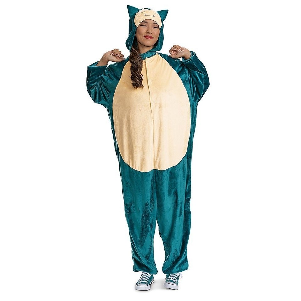 Snorlax Costume S Pokemon Classic Adult Men Cosplay Plush Jumpsuit ...