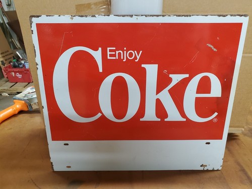 VINTAGE Coca Cola Enjoy Coke Case Display Metal Sign Display D | eBay