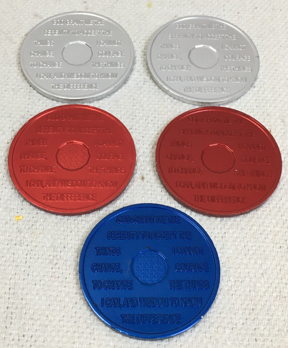 AA 24 HOUR RECOVERY COIN TOKEN, RECOVERY, UNITY, SERVICE Lot Of 5 | eBay