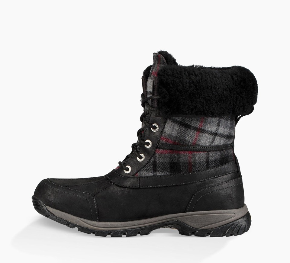 UGG Men's Butte Waterproof Snow Winter Boots Black Tartan Plaid | eBay
