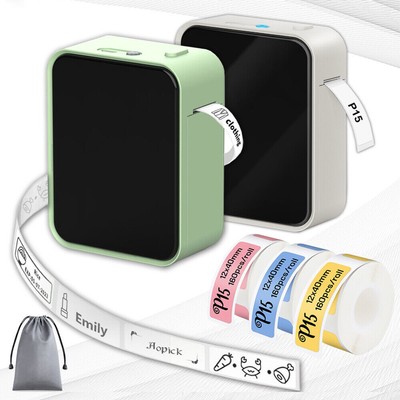 P15 Bluetooth Thermal Label Printer Machine Portable Label Maker OR ...