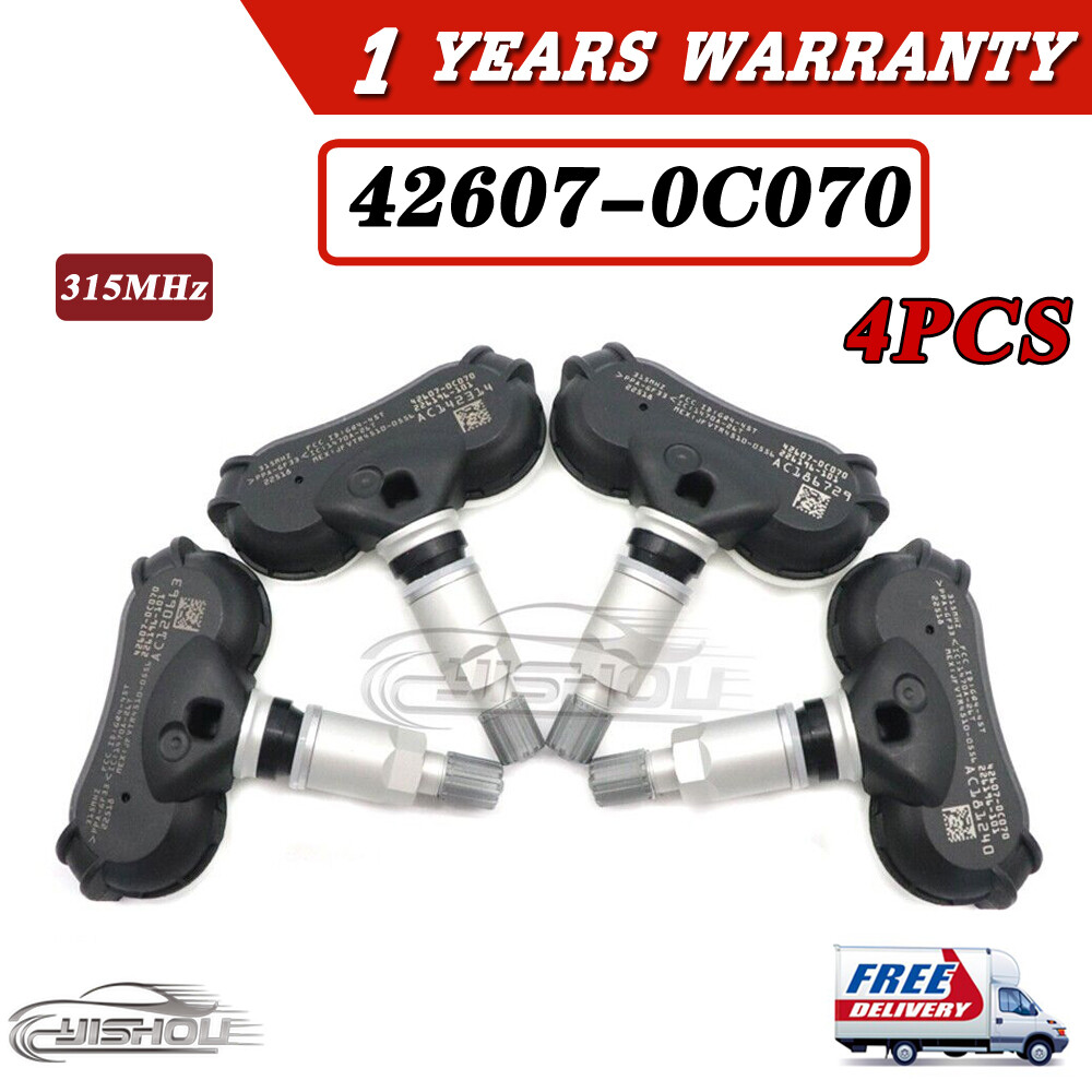 4PCS 42607-0C070 NEW TIRE PRESSURE MONITOR SENSOR TPMS For TOYOTA ...