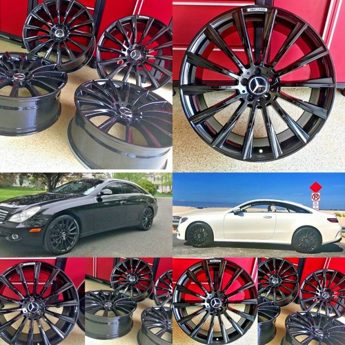MERCEDES 18 IN BLK EDT S63 RIMS BRAND NEW SET4 ONLY FITS 2007-2012 S550 ...