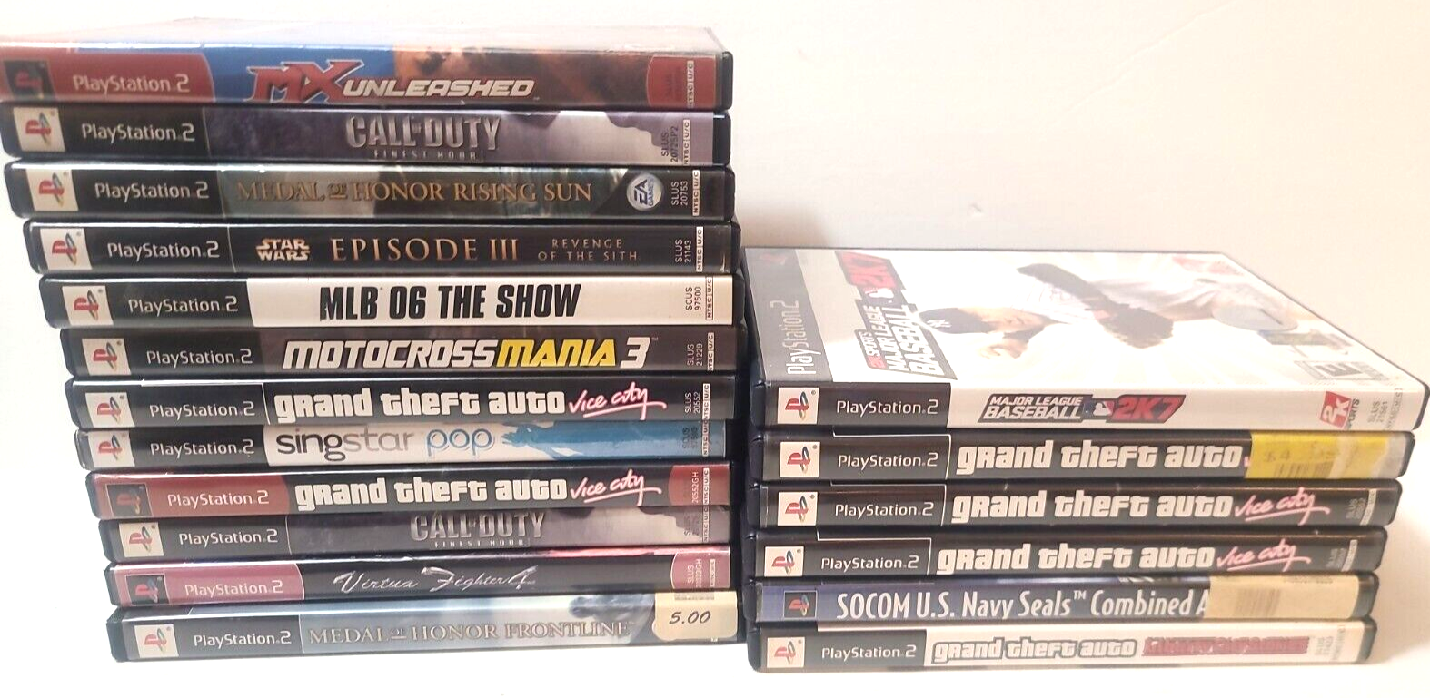 Bulk Sale : 12 PS2 Playstation 2 Games and Case Plus 6 Empty Cases Lot ...
