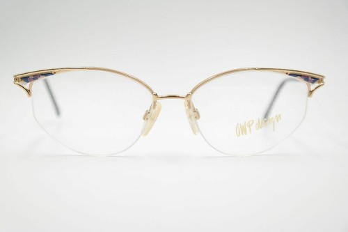 Vintage OWP Design Mod. 1493 510 54[]16 140 Gold Black Half-Frame ...
