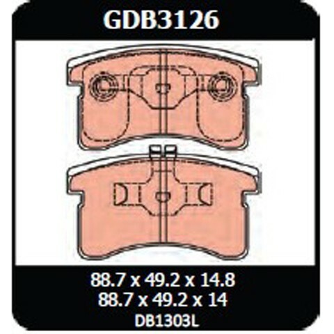 Daihatsu Centro L500S 1995-1998 TRW Front Disc Brake Pads GDB3126 ...